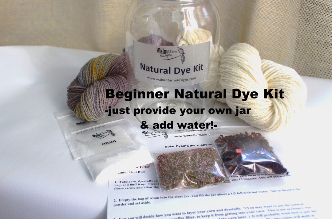 Beginner Natural Dye Kit for Jar (jar NOT Included) Yarn Dyeing Natural ...