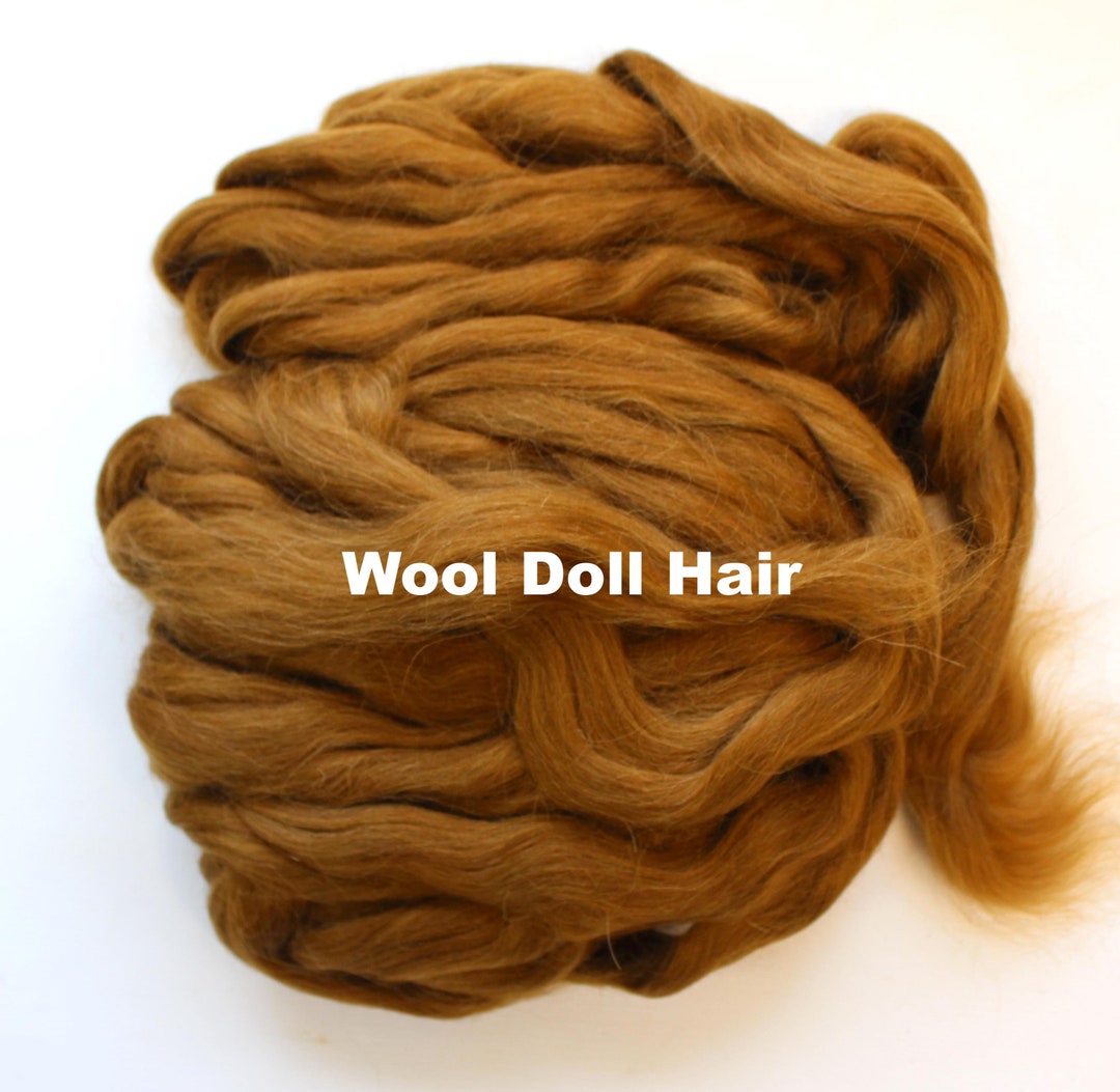 Mohair Doll Hair Wool 'maple Syrup' Fiber for Felting Doll Hair 50/50 ...