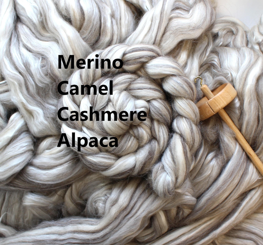 Luxury Merino Cashmere Camel Alpaca 'spinner's Dream 3' Wool Combed Top ...