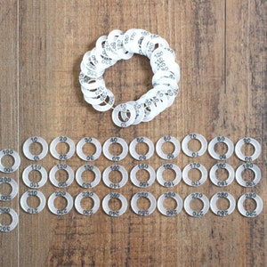 Numbered Ring Set of 30 Pattern Counting Counter Reminder Knitters ...