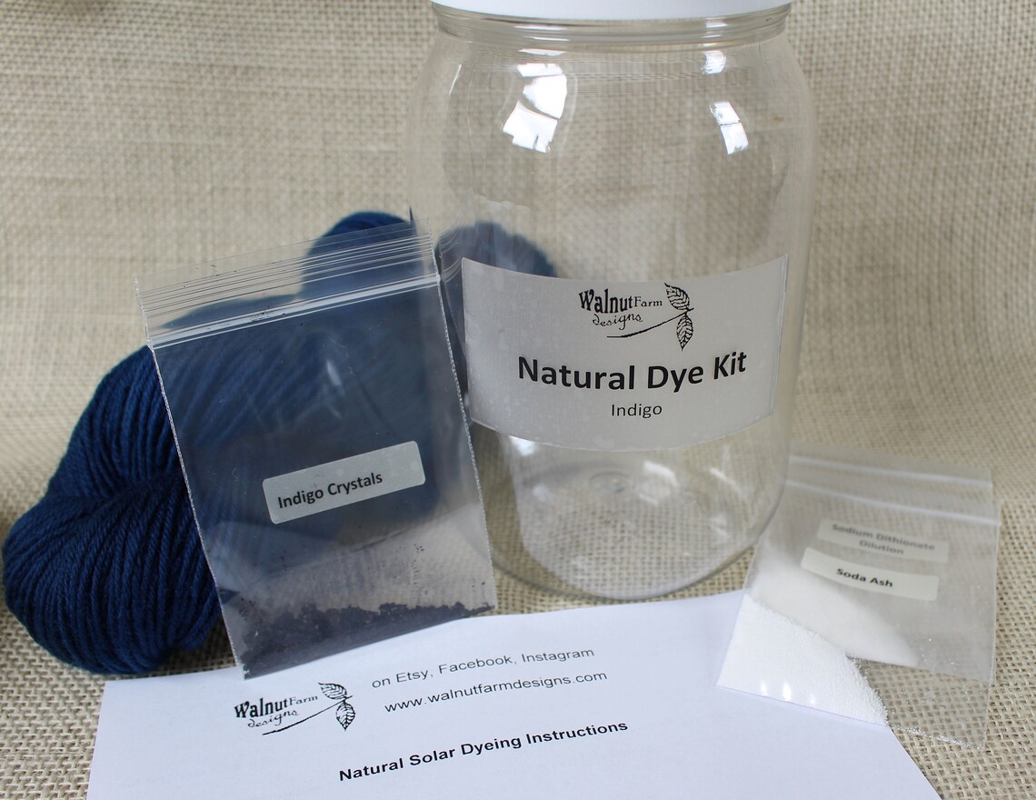 Indigo Dye Kit for Indigo Natural Yarn Dyeing With Natural | Etsy
