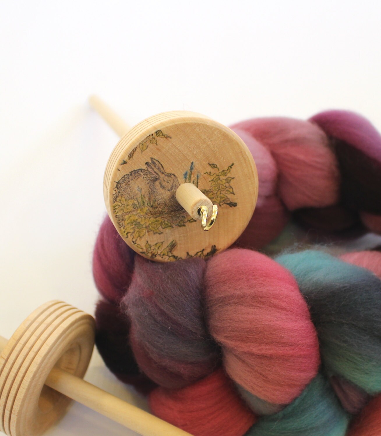 Stamped Drop Spindle for Wool Yarn Spinning Handspun Roving | Etsy