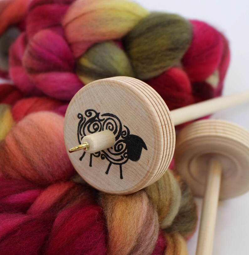 Sheep Drop Spindle for Wool Yarn Spinning Handspun Roving | Etsy