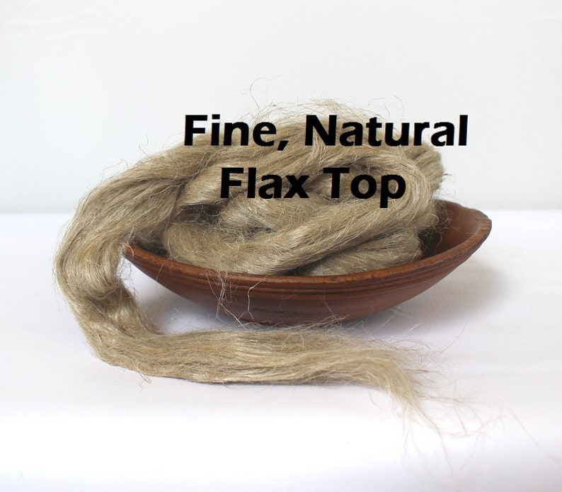 Fine Natural Flax Top for Spinning Felting or Doll Hair Fiber Bast ...