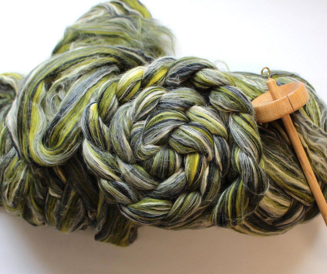 Merino Bamboo Soybean Blend 'bumble Bee' Wool Combed Top Roving Dyed ...