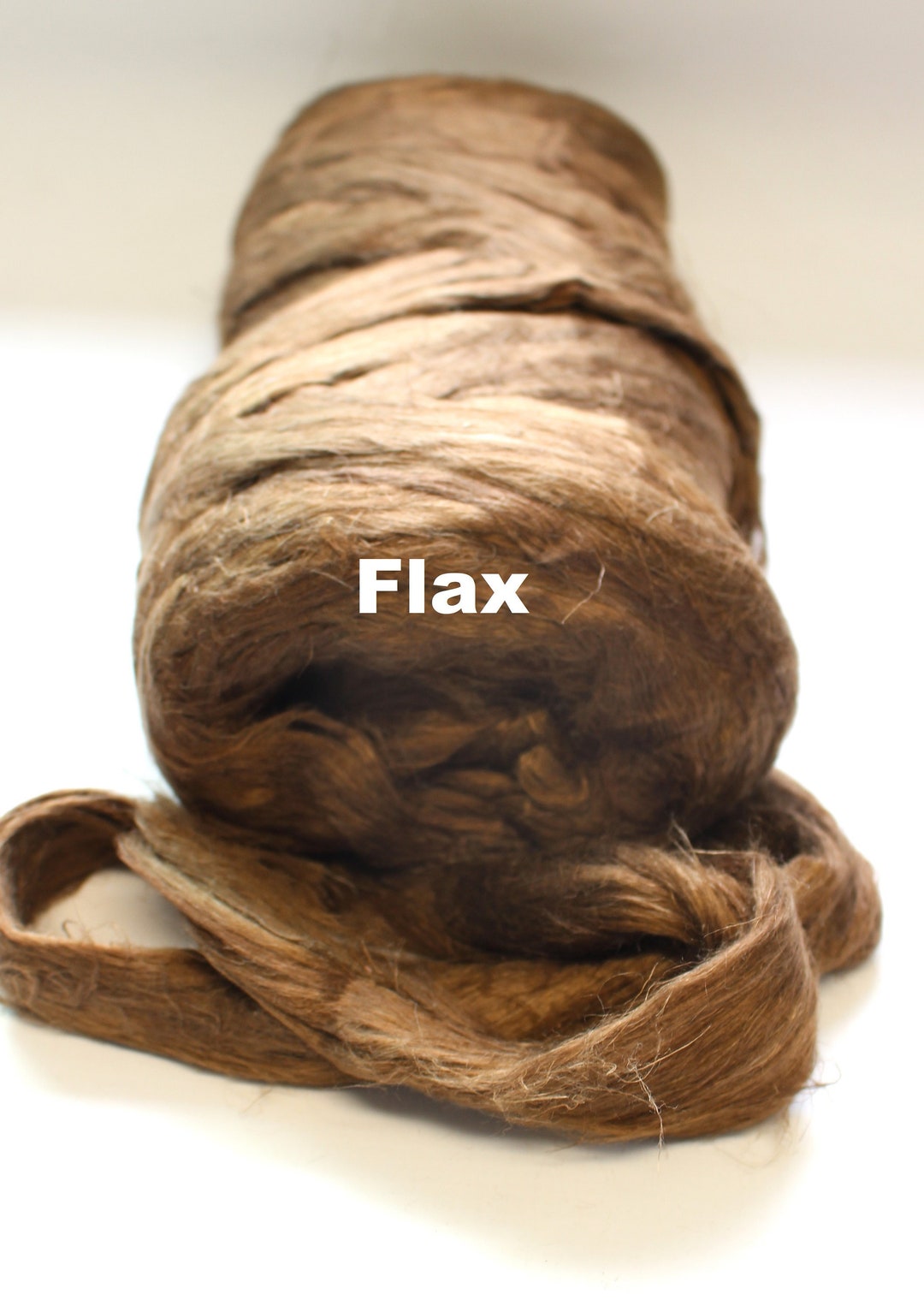 Flax Top - Nut Brown - for Spinning Felting or Doll Hair Fiber Bast ...