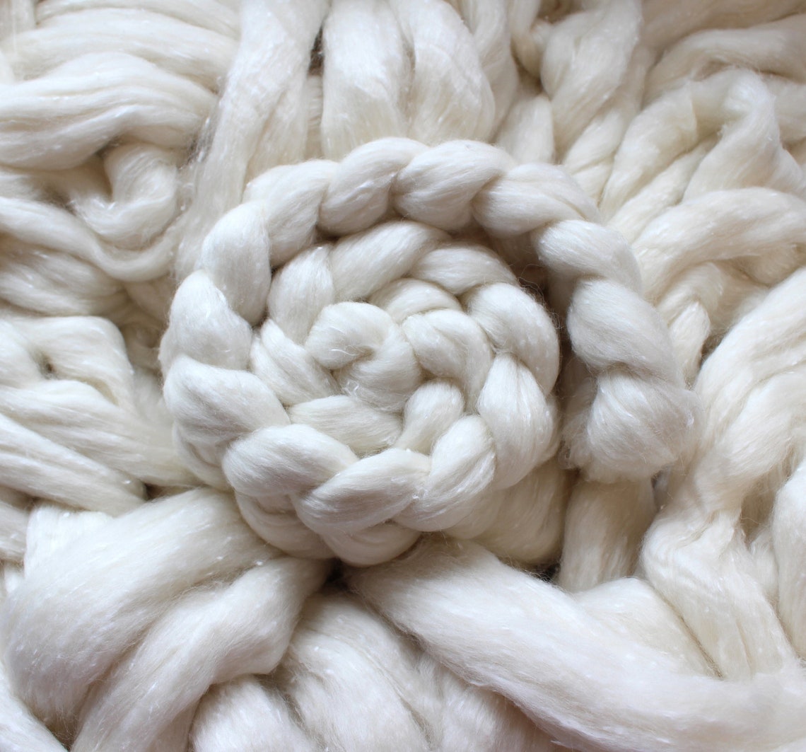 Undyed Tweed Wool Combed Top Roving for Dyeing Spinning Handspinning ...