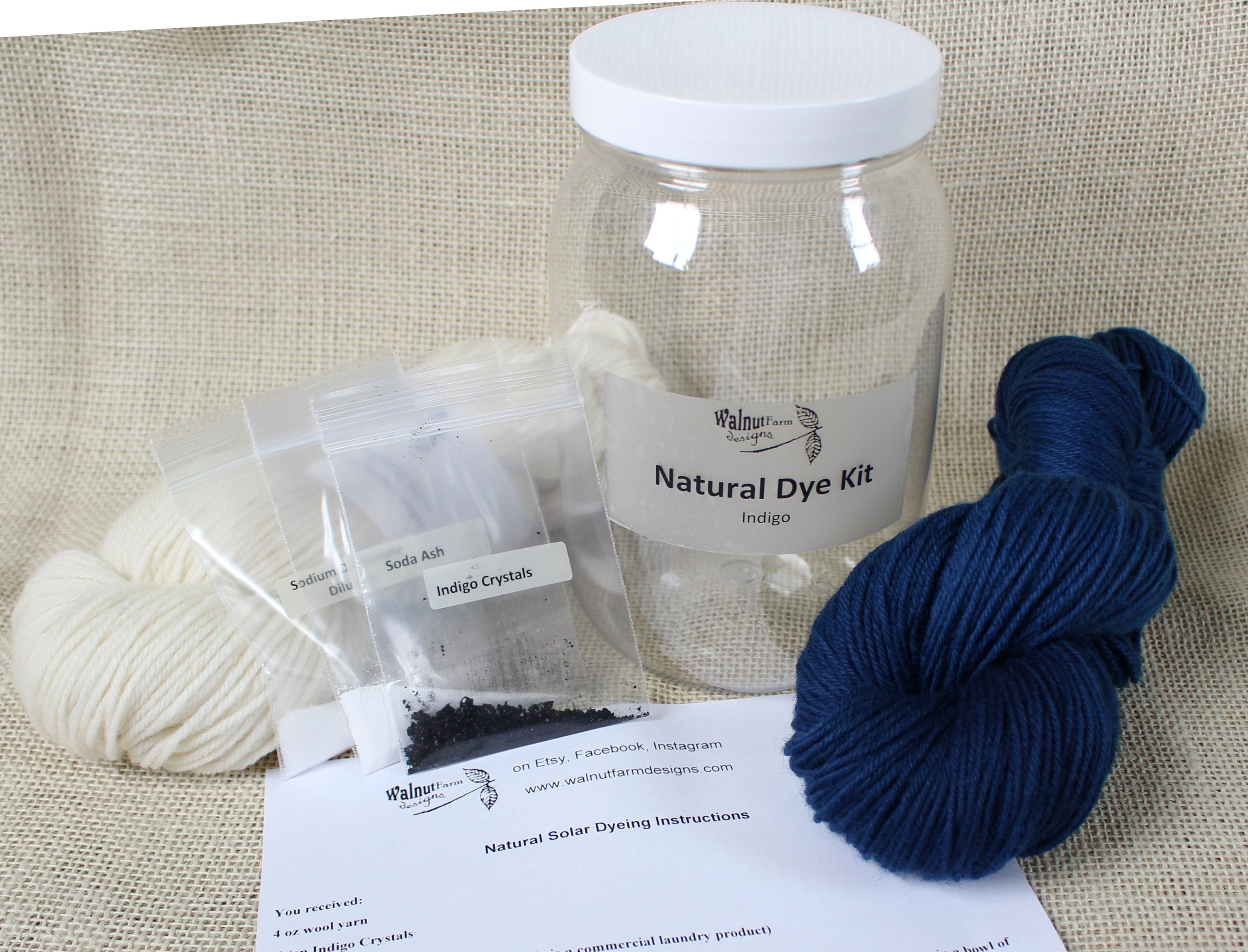 Indigo Dye Kit for Indigo Natural Yarn Dyeing With Natural | Etsy