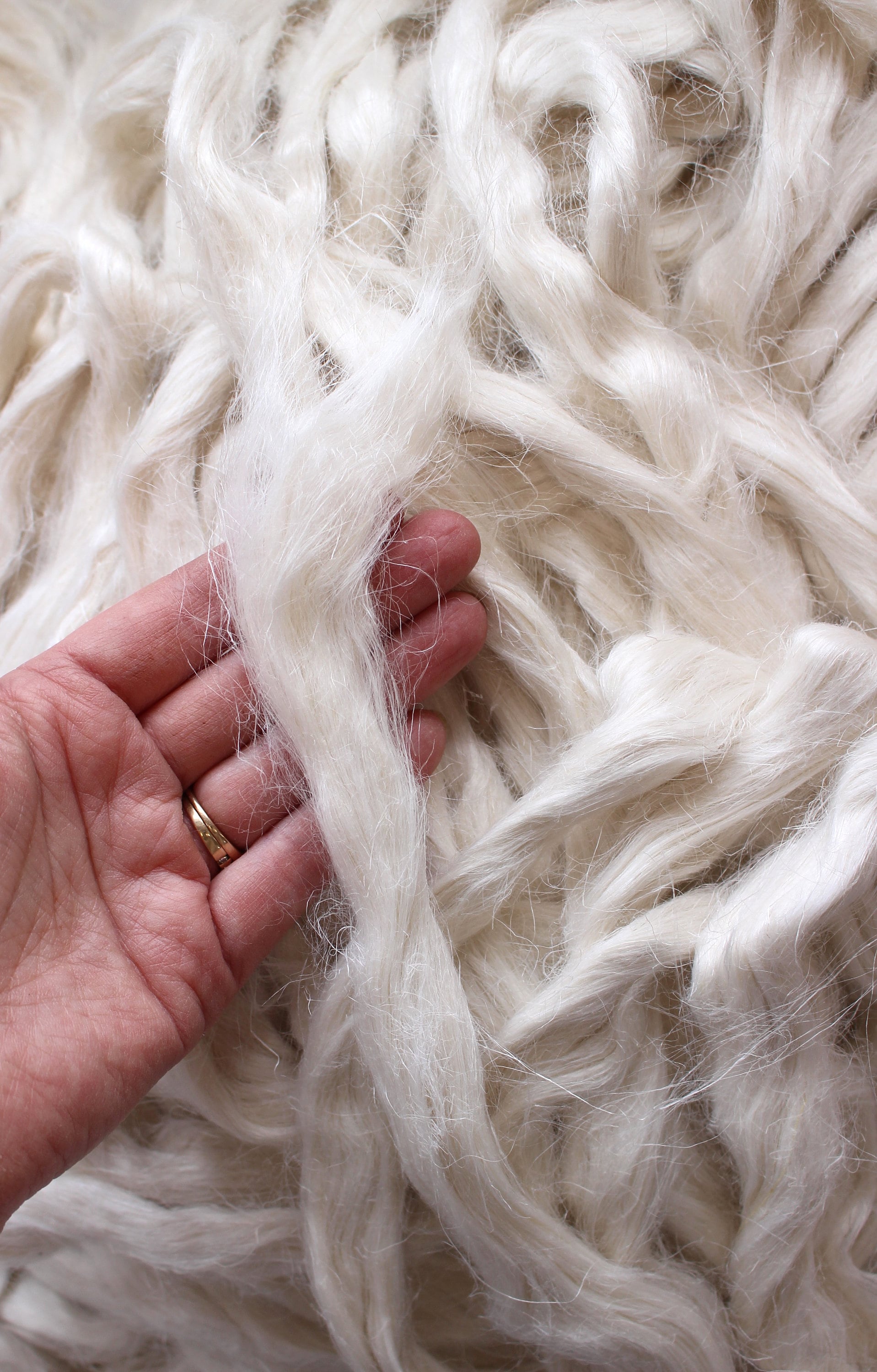 Bleached Hemp Natural Spinning Fiber Long Staple Length Combed Top for ...