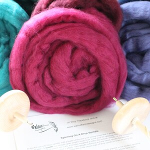 Drop Spindle Kit for Beginner W/ Fiber Top Whorl Wool Yarn Spinning ...