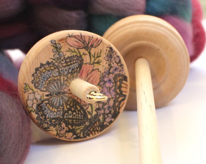 Stamped Drop Spindle for Wool Yarn Spinning Handspun Roving - Etsy