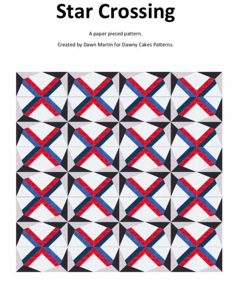 Star Crossing Quilt Pattern - Etsy