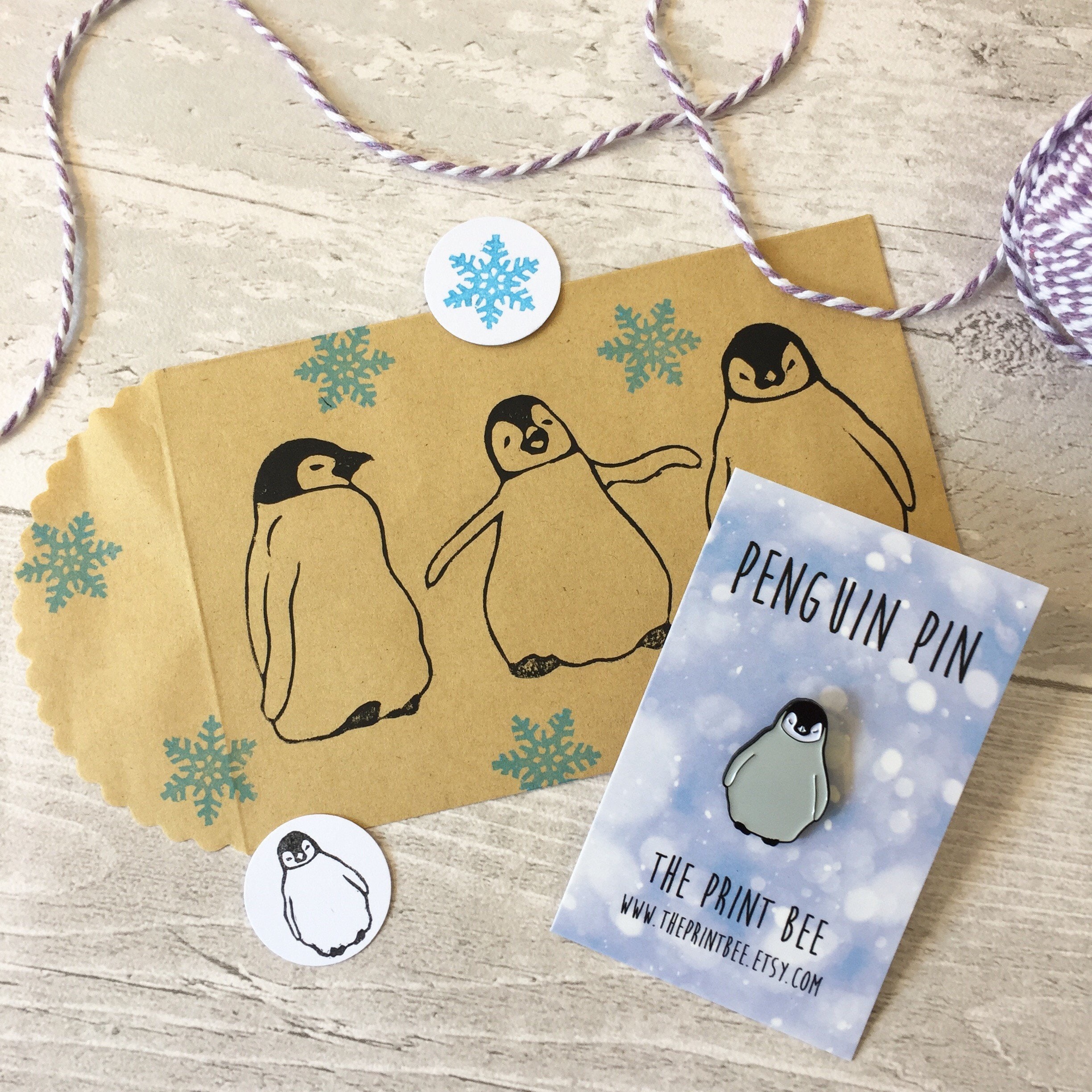 Penguin Pin Enamel Pin Badge - Etsy