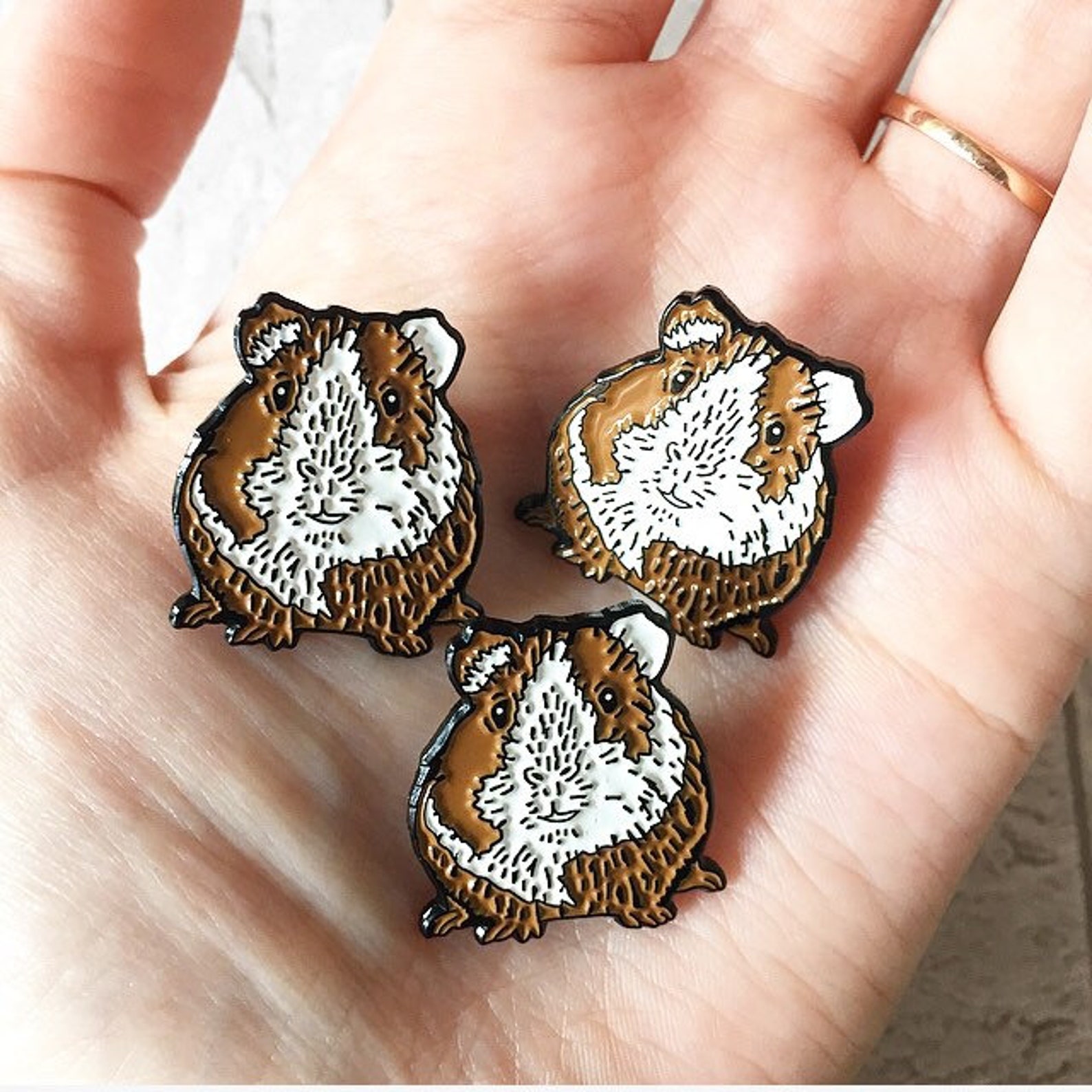 Guinea Pig Pin Badge - Etsy
