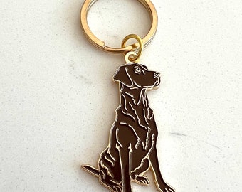 Chocolate Brown Labrador Lab Dog Keyring Bag Charm Lanyard Keychain ...