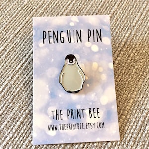 Penguin Pin Enamel Pin Badge - Etsy