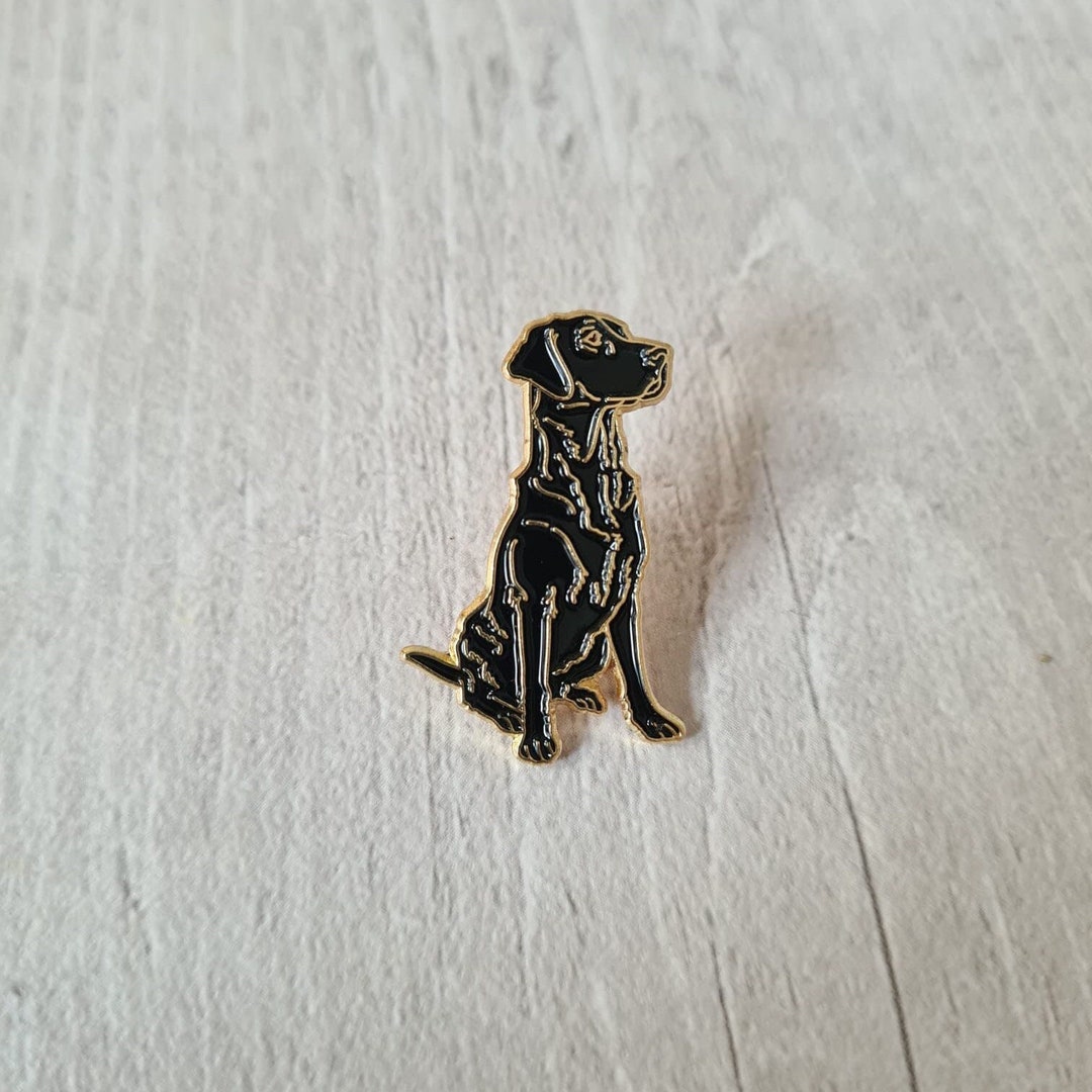Black Labrador Dog Pin Badge - Etsy