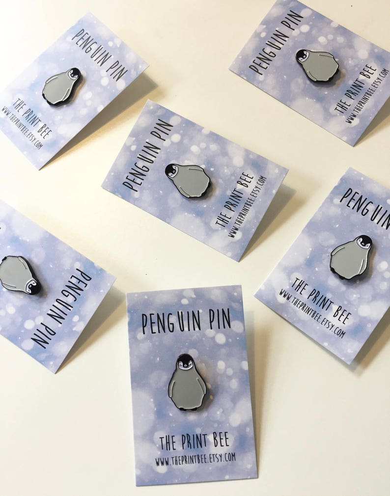 Penguin Pin Enamel Pin Badge - Etsy