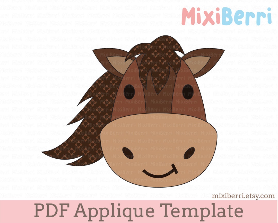 Horse Head Applique Template PDF Horse Face Applique Pattern, Applique ...