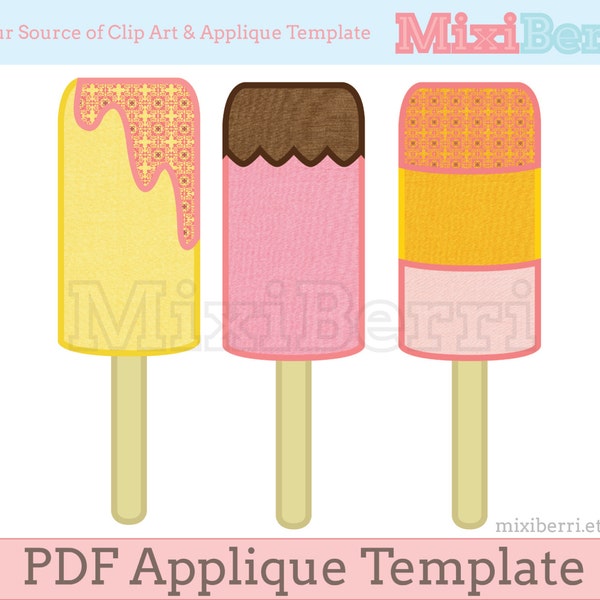 Popsicle Applique - Etsy