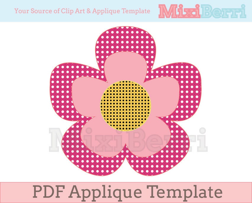 Flower Applique Template PDF Instant Download - Etsy