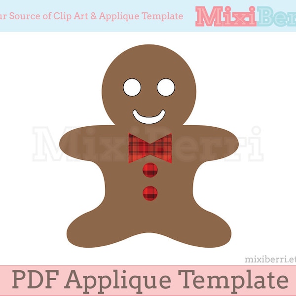 Gingerbread Applique - Etsy