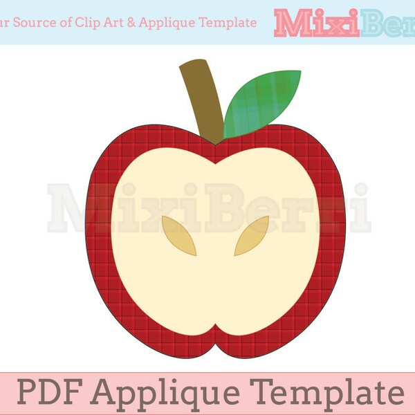 Apple Applique - Etsy