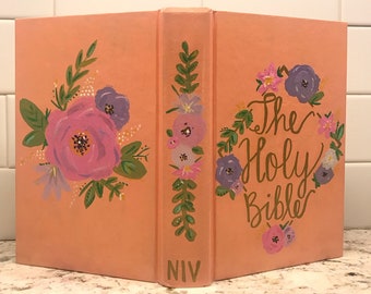 Hand painted bible | Etsy