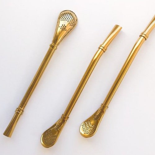 Gold Tea Infuser Bombilla Tea Straw Tea Lovers Gift - Etsy