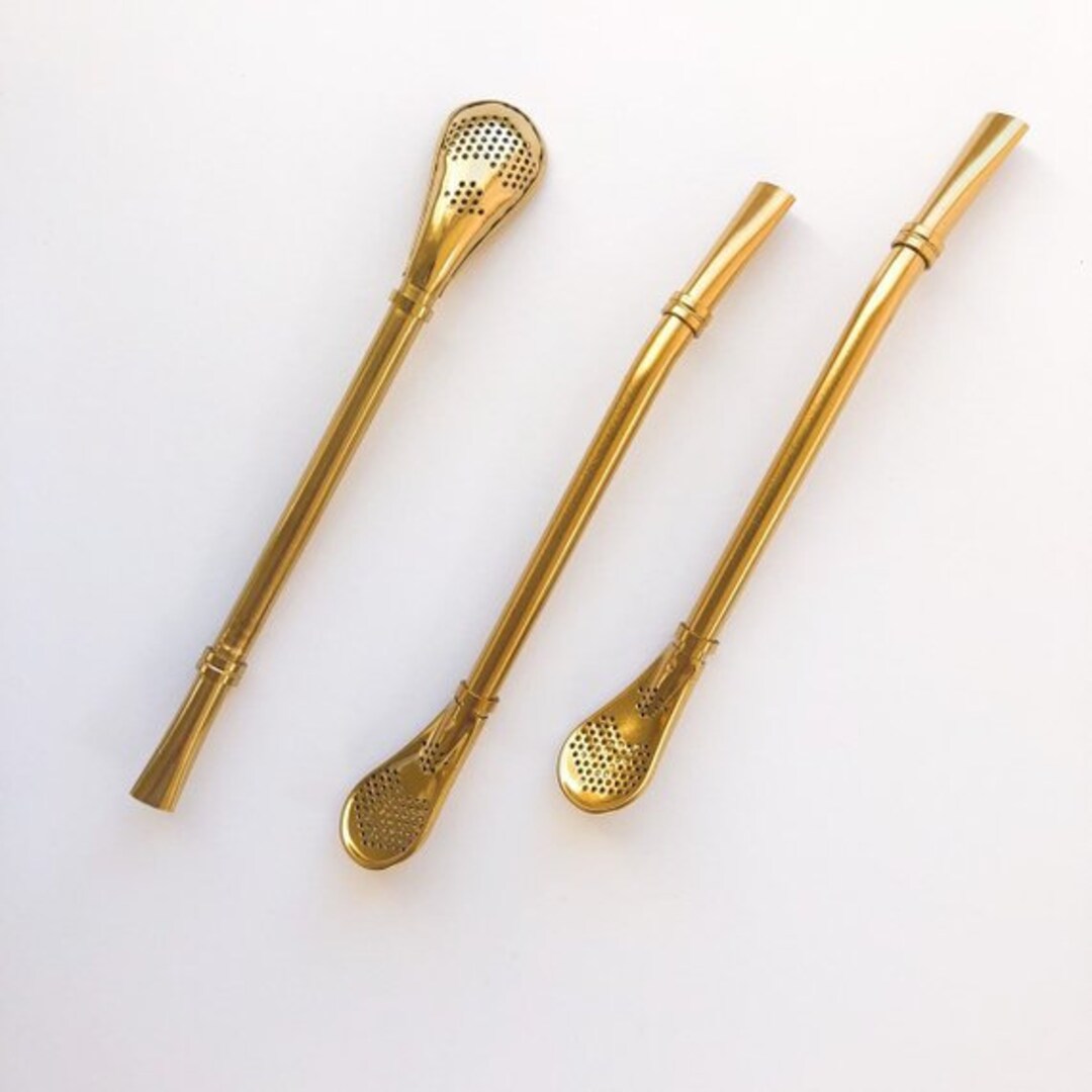 Gold Tea Infuser - Bombilla | Tea Straw | Tea Lovers Gift - Loose Leaf ...