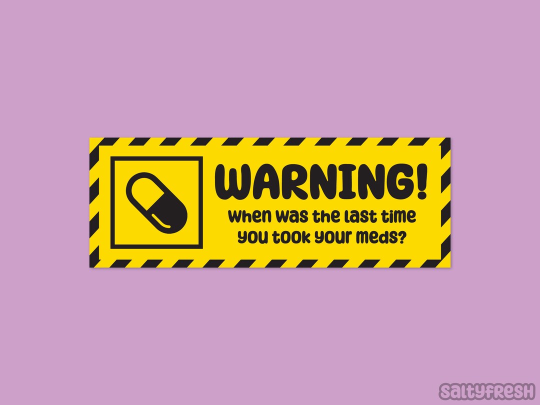 Medication Reminder Warning Label Waterproof Vinyl Sticker - Etsy