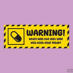 Medication Reminder Warning Label Waterproof Vinyl Sticker - Etsy