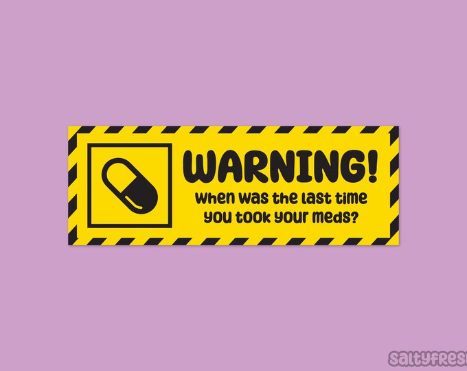 Medication Reminder Warning Label Waterproof Vinyl Sticker by ...