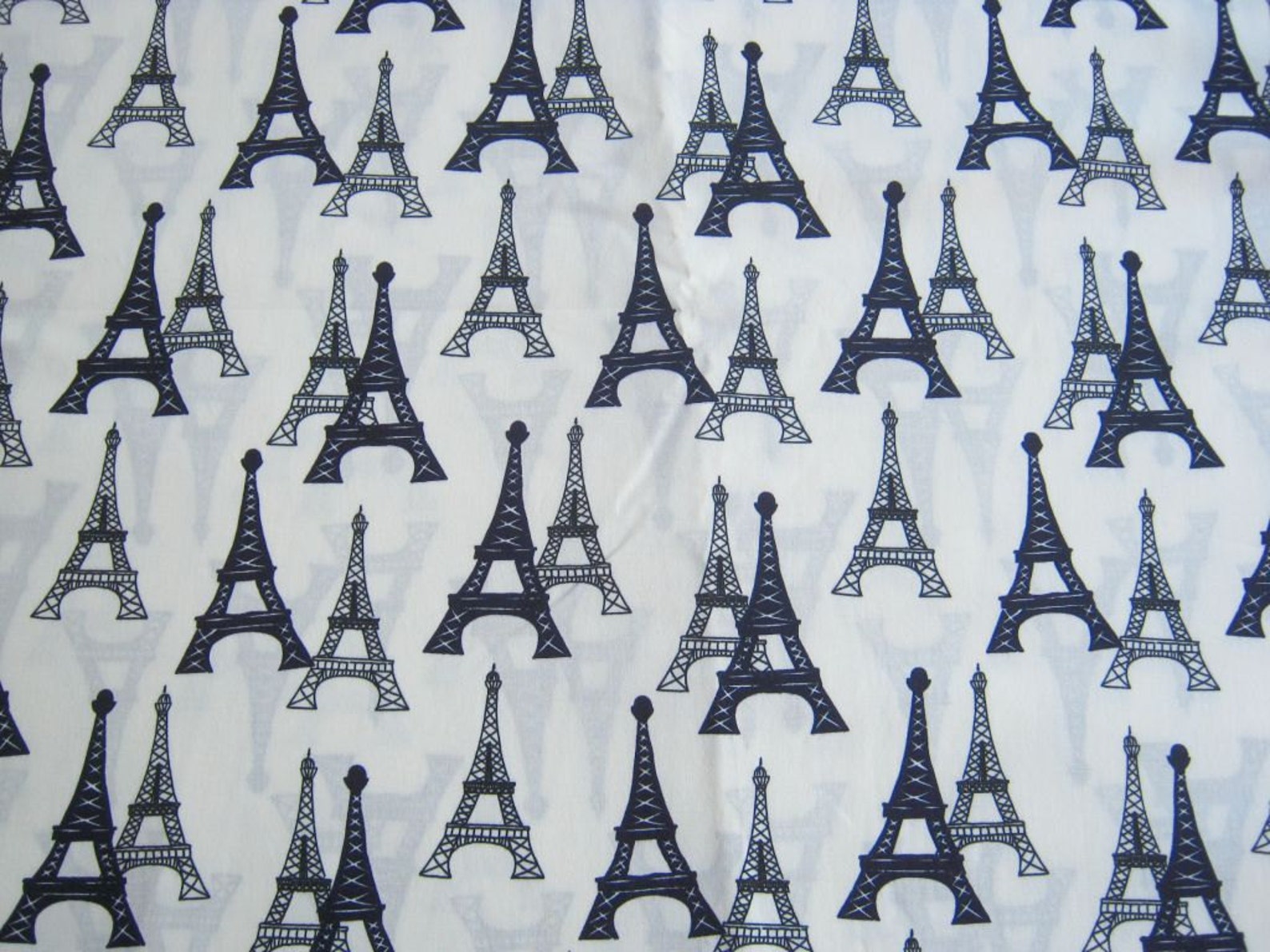 Eiffel Tower Fabric of Paris White Fabric Paris Tourist | Etsy