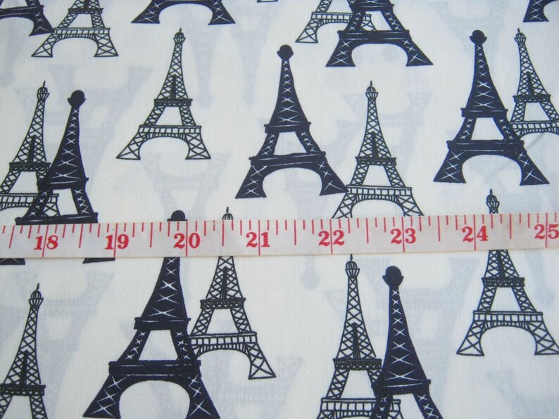 Eiffel Tower Fabric of Paris White Fabric Paris Tourist - Etsy