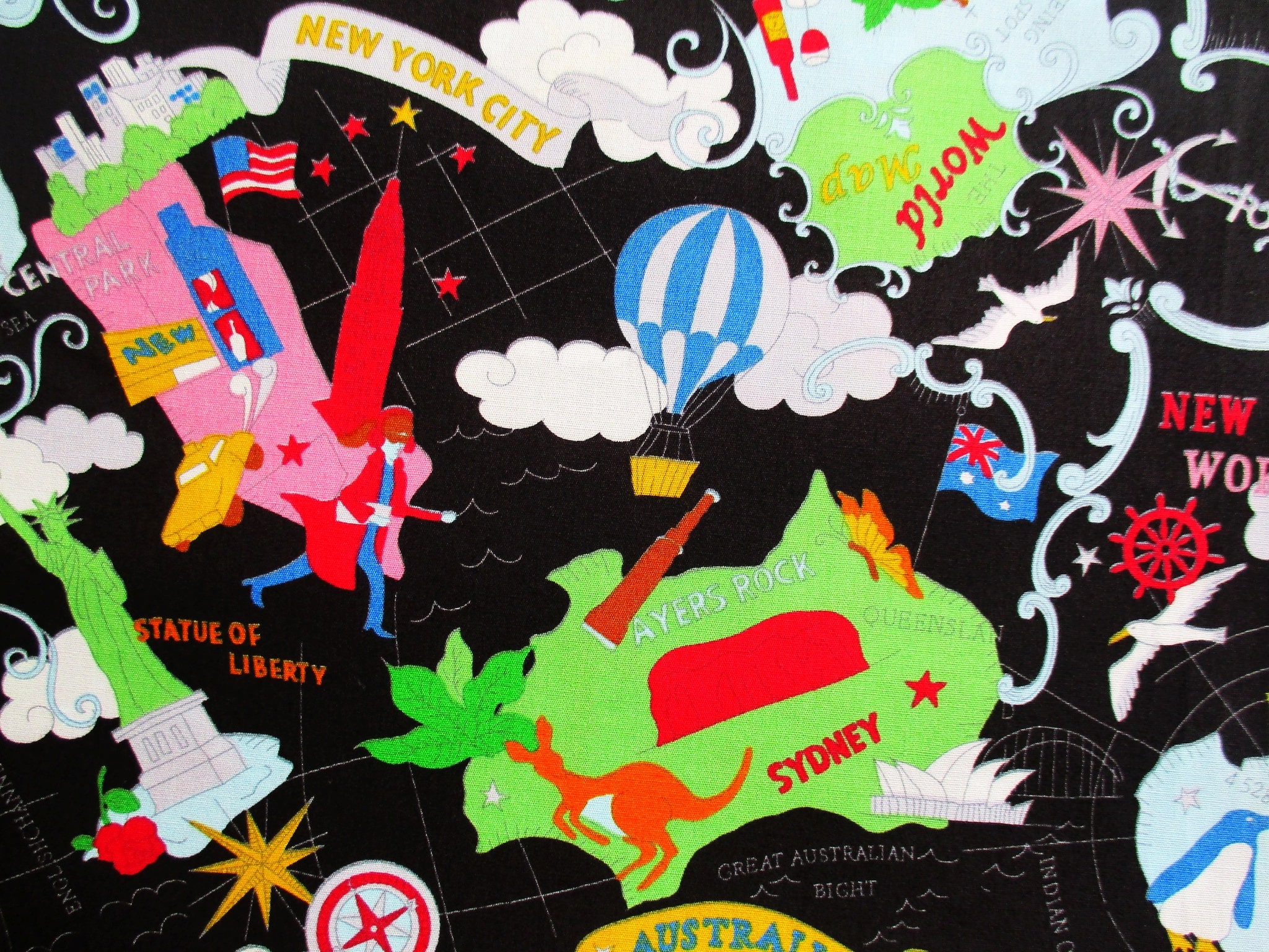 Journey all around the World World Map New York London | Etsy