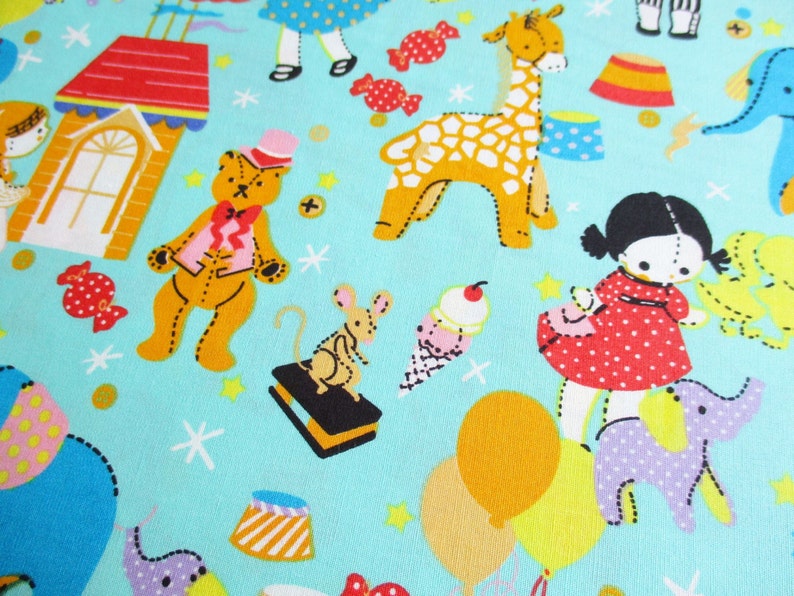 Kid Fabric by the Yard Playground Cartoon Fabric Child - Etsy