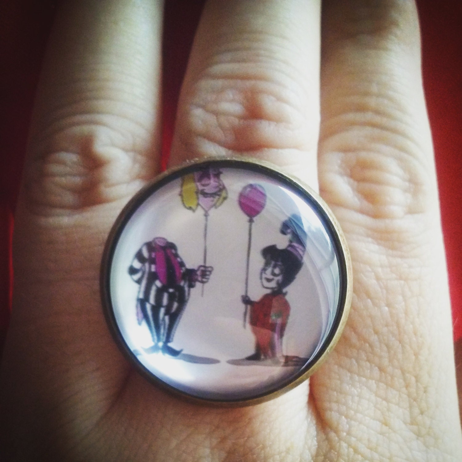 Beetlejuice and Lydia Ring - Etsy