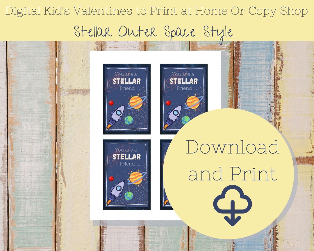 Outer Space Valentines for Kids Classroom Valentines for Boys ...