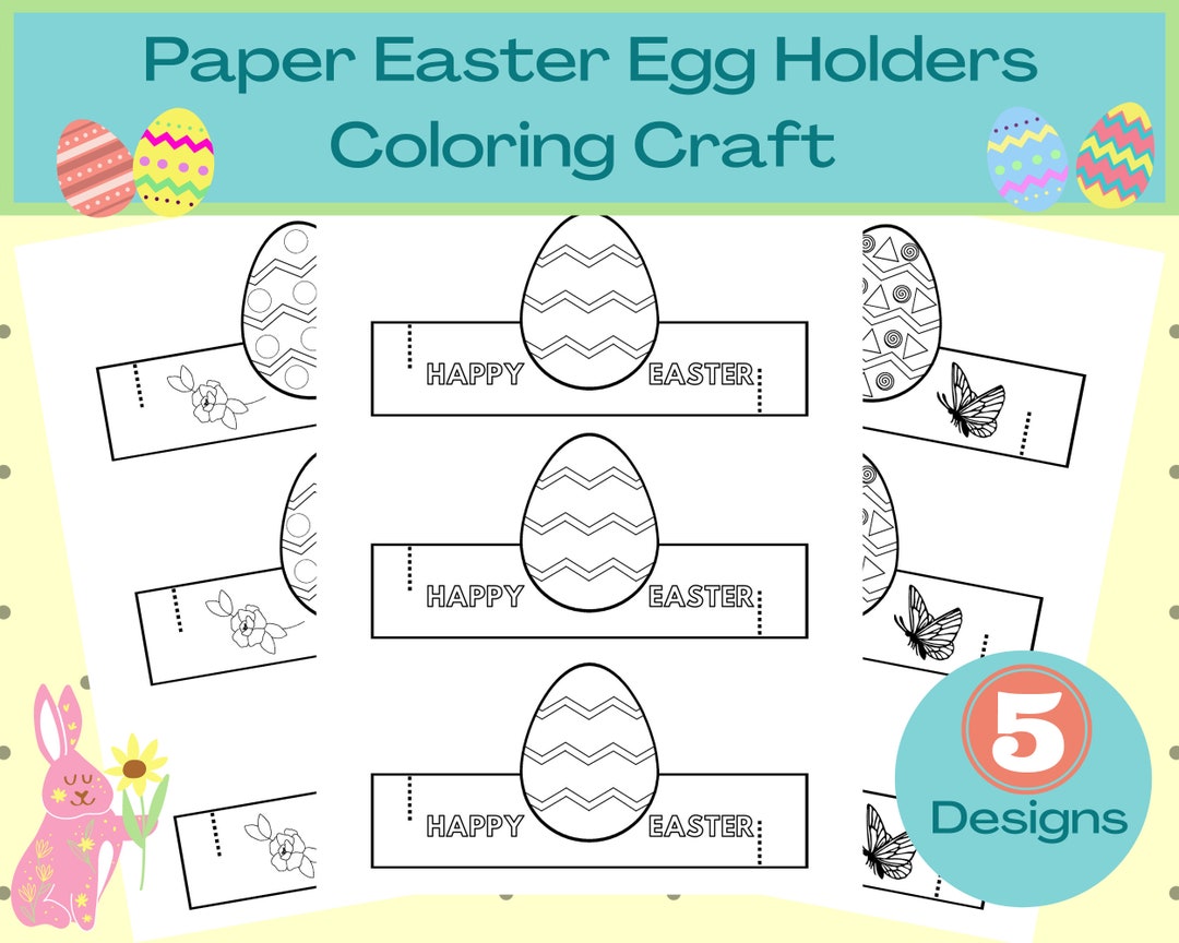 Instant Download Easter Egg Craft Coloring Easter Kids Activity for ...