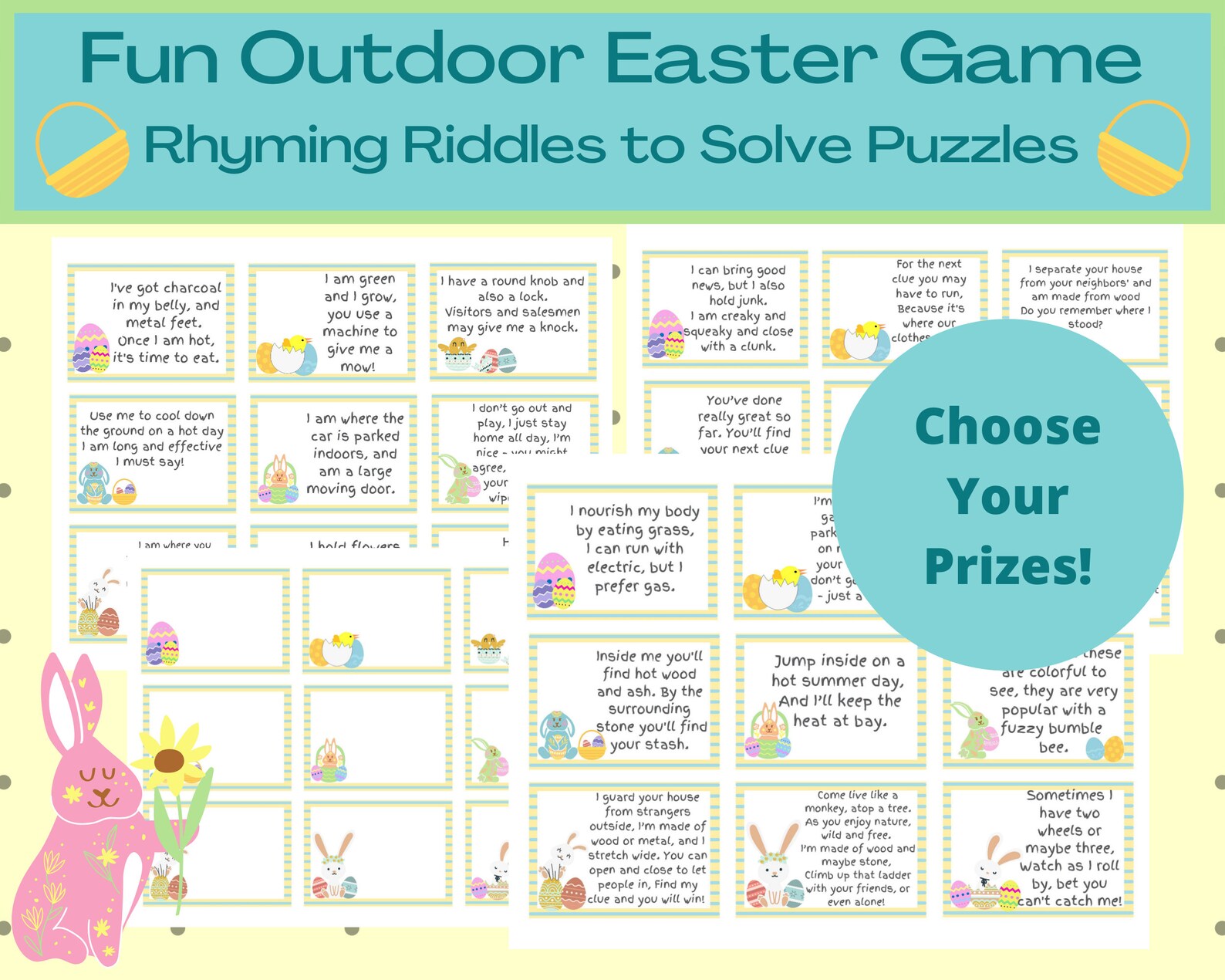 Outdoor Easter Scavenger Hunt Instant Download Treasure Hunt for Kids ...
