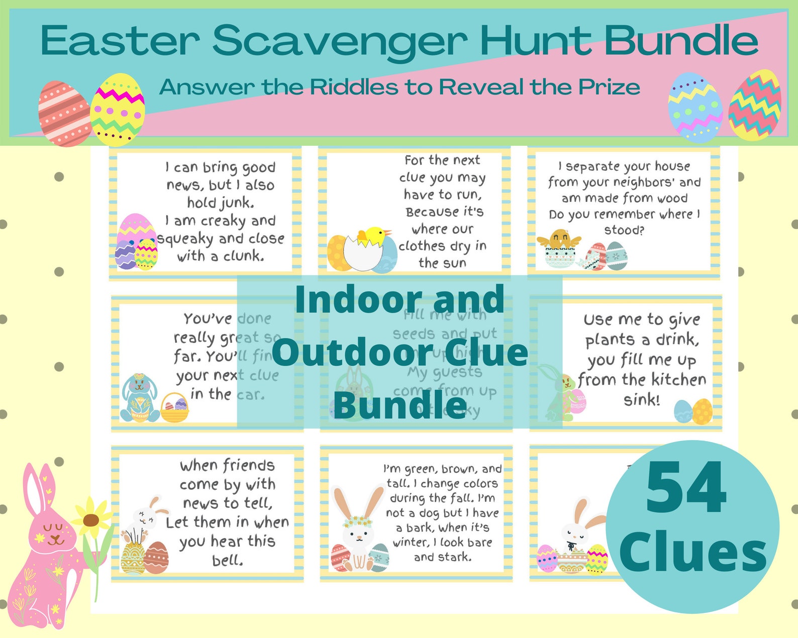 Instant Download Easter Scavenger Hunt Bundle Easter Treasure Hunt ...