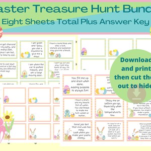Instant Download Easter Scavenger Hunt Bundle Easter Treasure Hunt ...