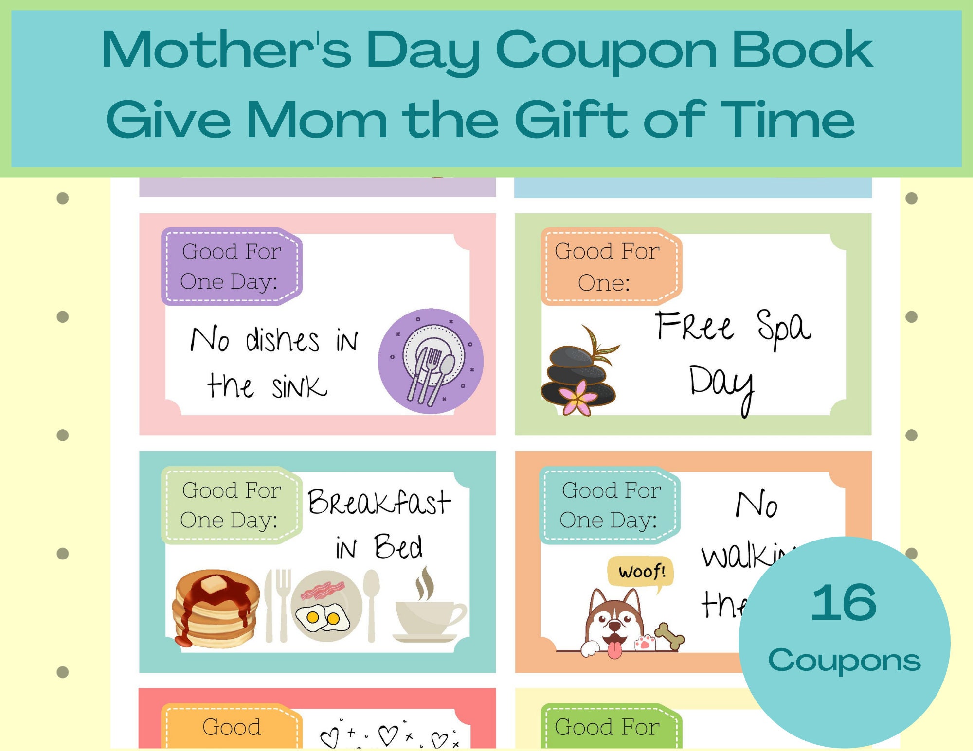 Instant Download Coupon Book for Mom Gift for Mom Printable Coupons for ...