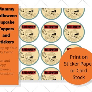 Halloween Cupcake Toppers Instant Download Halloween Party Cake ...