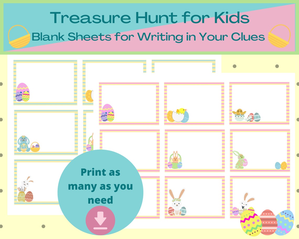 Instant Download Easter Scavenger Hunt Bundle Easter Treasure Hunt ...