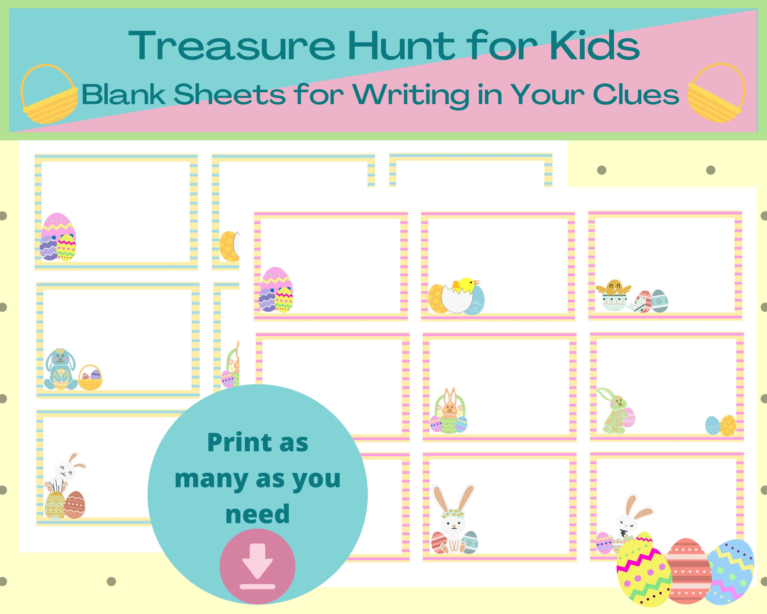 Instant Download Easter Scavenger Hunt Bundle Easter Treasure Hunt ...