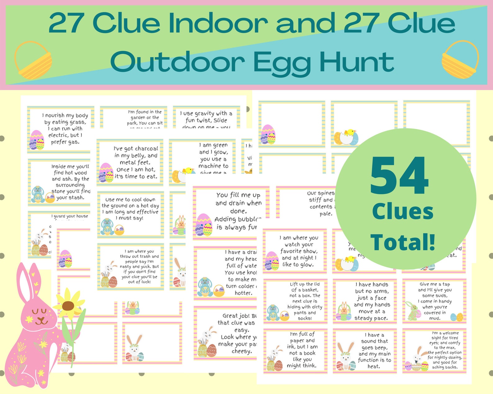 Instant Download Easter Scavenger Hunt Bundle Easter Treasure Hunt ...