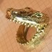 Gator Ring in 14K Gold With Emerald Eyes - Etsy