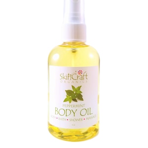 Peppermint Body Oil Spray - Natural Peppermint Essential Oil Bath ...